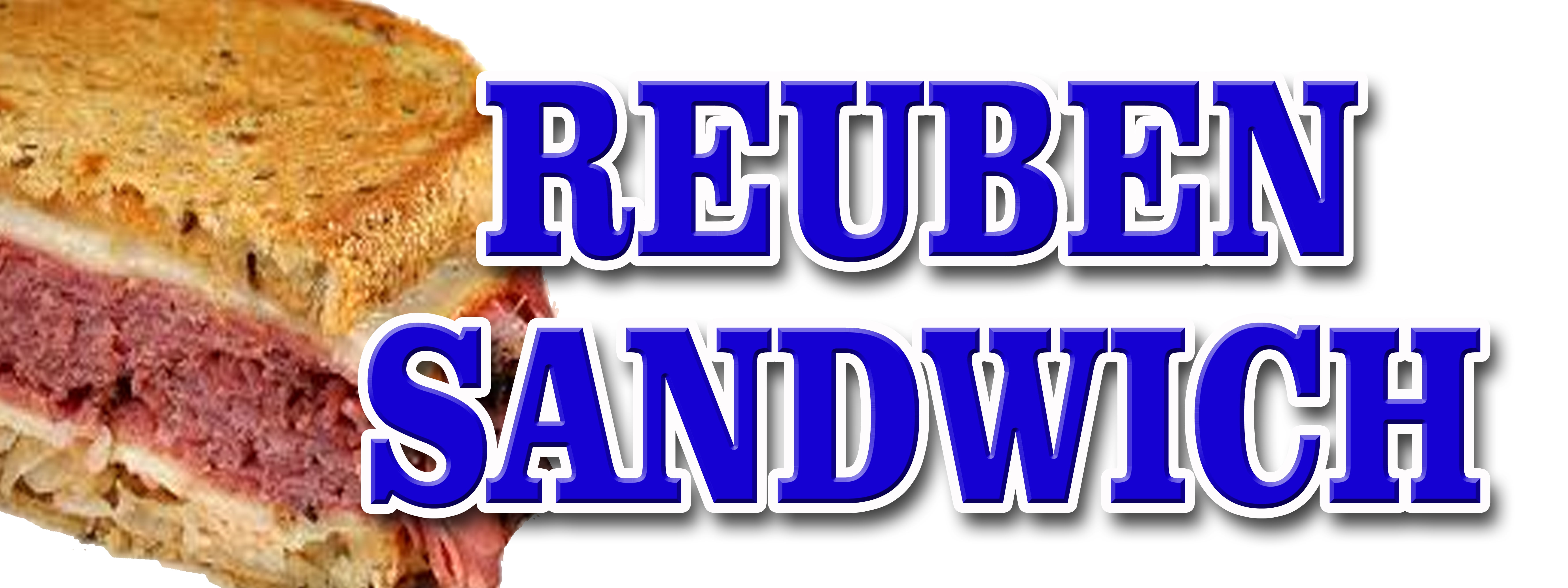 12" REUBEN SANDWICH DECAL sticker corn corned beef huge grilled pressed ...