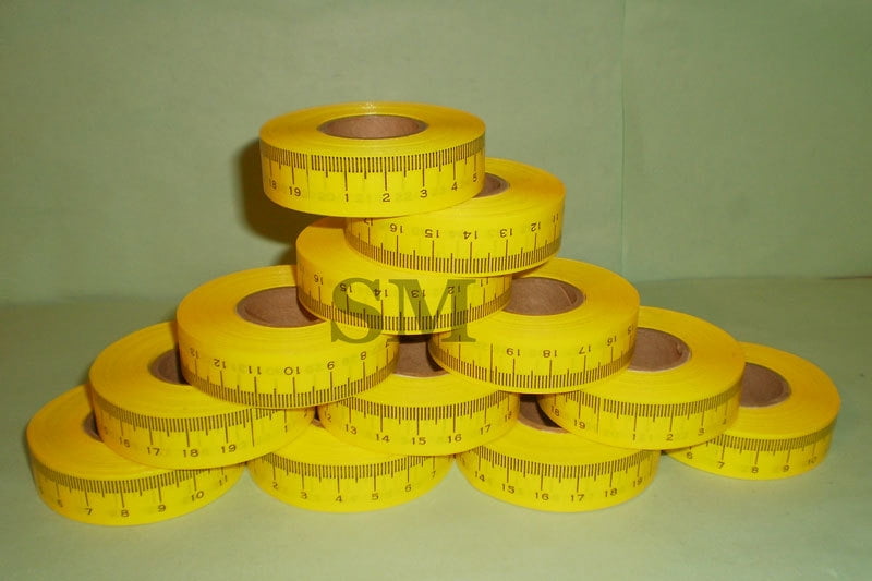 12 ROLLS TABLE STICKER MEASUREING ADHESIVE TAPE RULER PLASTIC READ IN ...