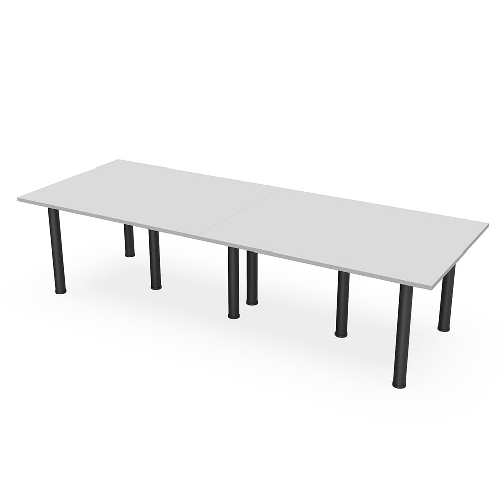 12 Person Rectangular Conference Table Power And Data Units Post Legs ...