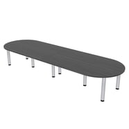 7X4 Racetrack Shaped Conference Table Power And Data X Shaped Bases ...