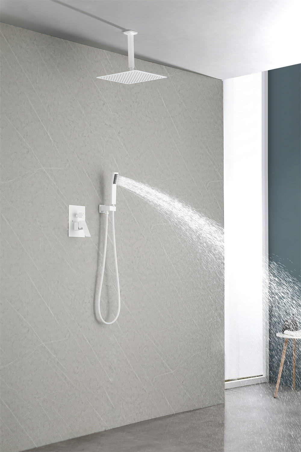 12" Rain Shower Head Systems, Wall Mounted Shower Faucet Set for ...