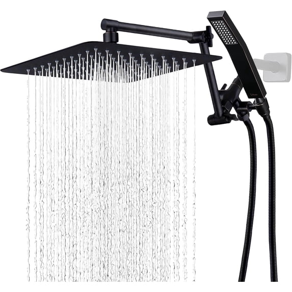 12 Rainfall Shower with Handheld Combo, 3 Settings Diverter, Adjustable ...