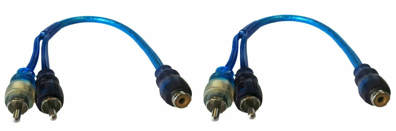 12" Rca Audio Jack Cable Y Splitter Adapter 2 Male To 1 Female Plug ...