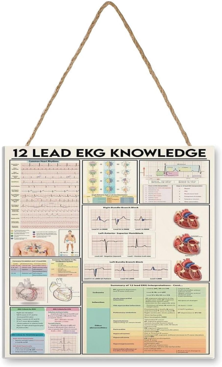 12 Read Ekg Knowledge Wooden Signs Vintage Office Decor Doctor Science ...