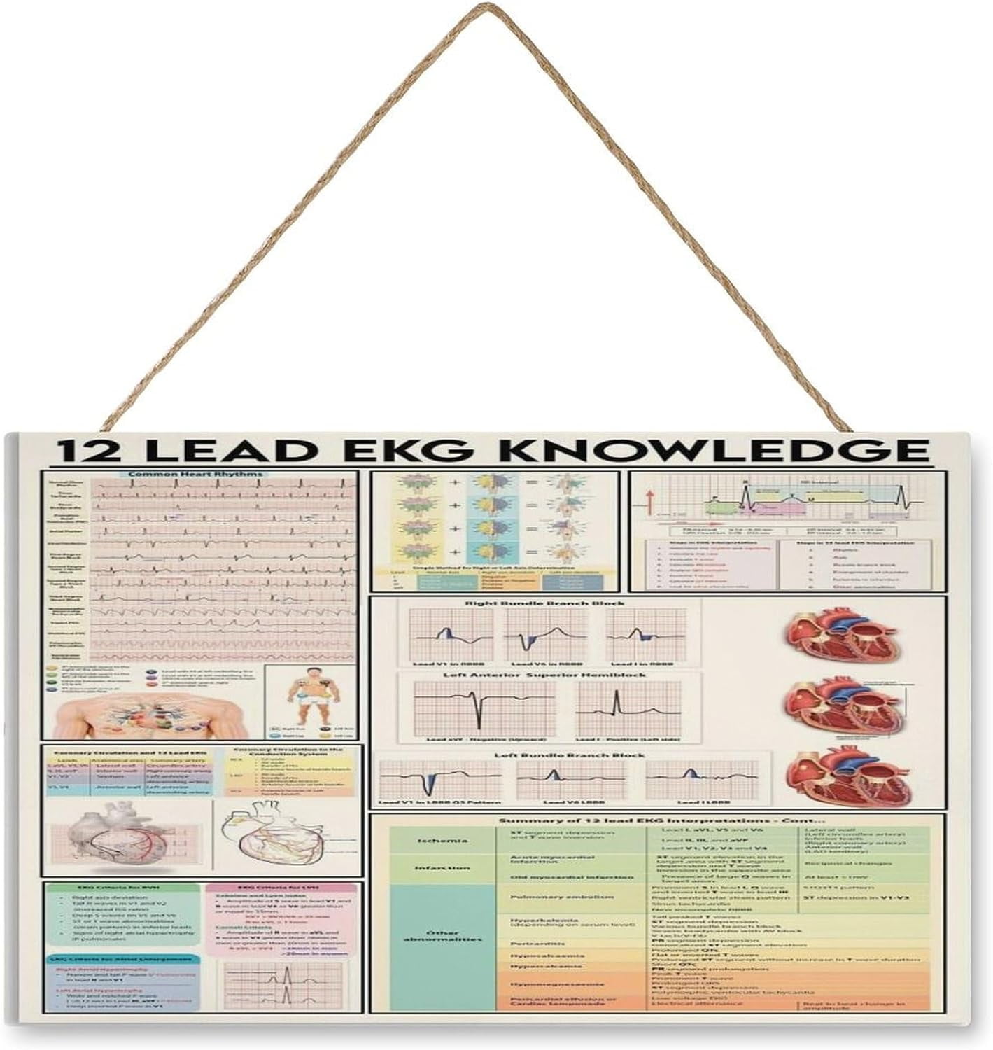 12 Read Ekg Knowledge Wooden Signs Vintage Office Decor Doctor Science ...