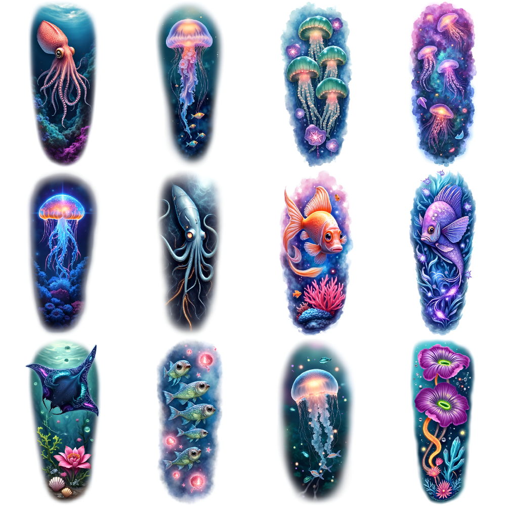 12 Realistic Temporary Tattoos Waterproof Long Lasting Body Stickers ...