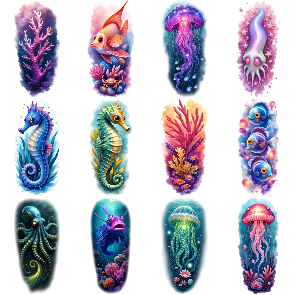 12 Realistic Temporary Tattoos, Waterproof Long Lasting Body Stickers ...