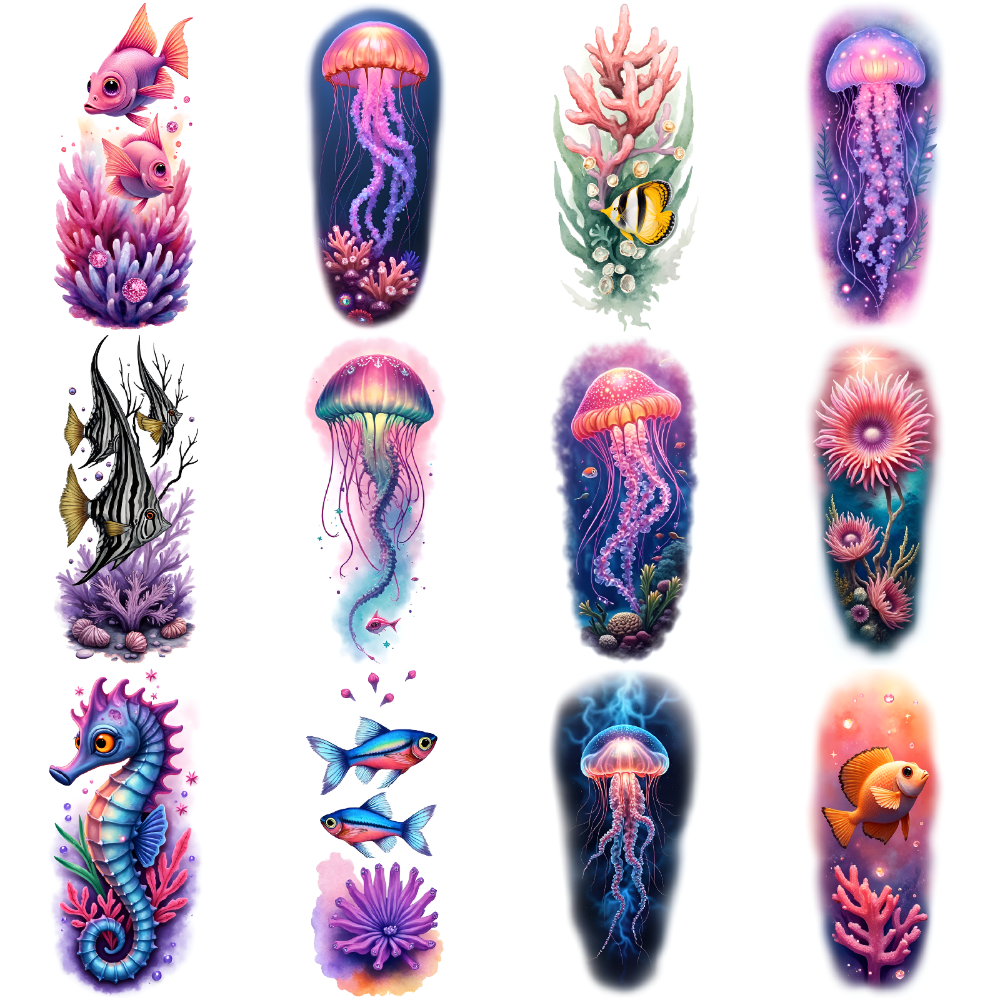 12 Realistic Temporary Tattoos Waterproof Long Lasting Body Stickers ...