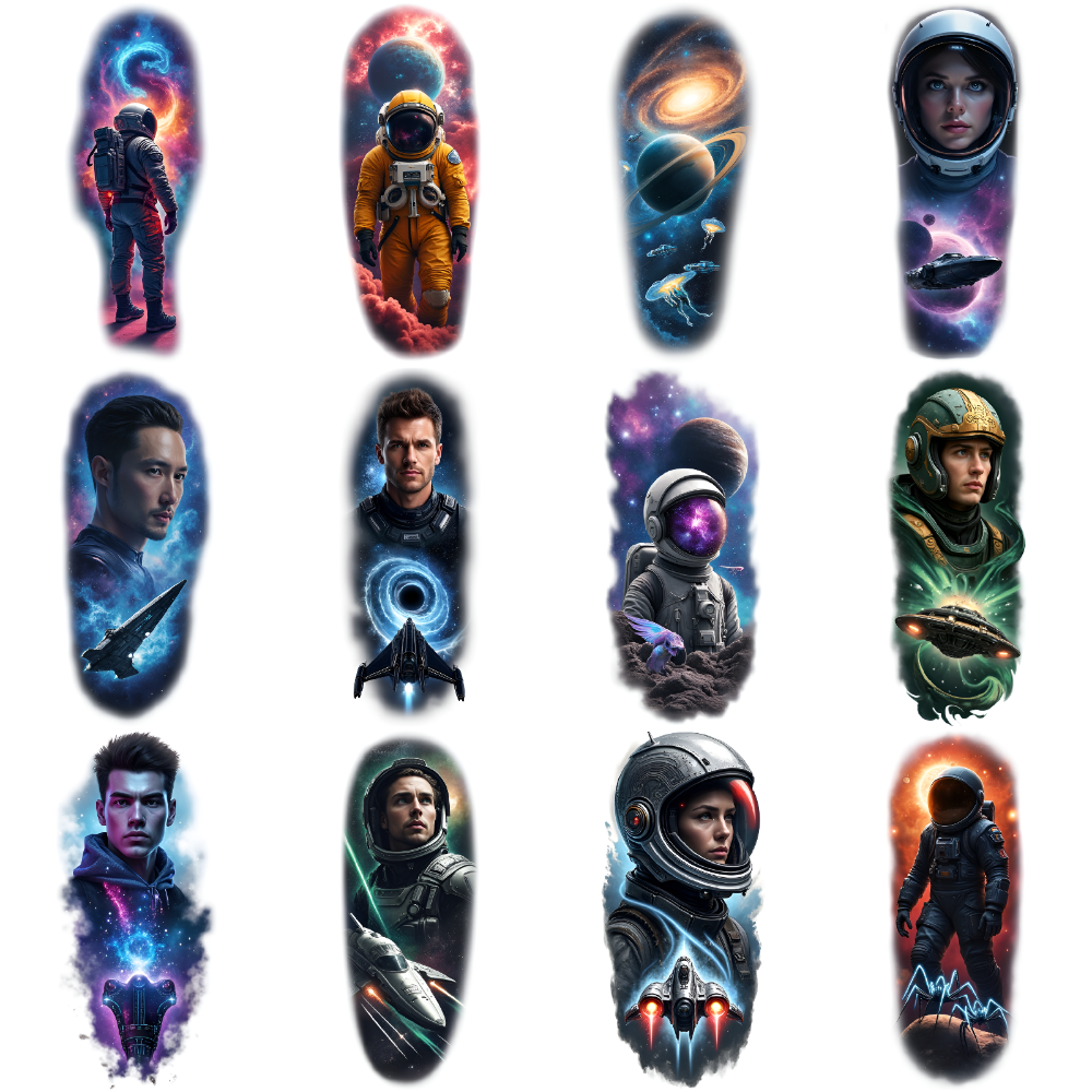 12 Realistic Temporary Tattoos Waterproof Long Lasting Body Stickers ...