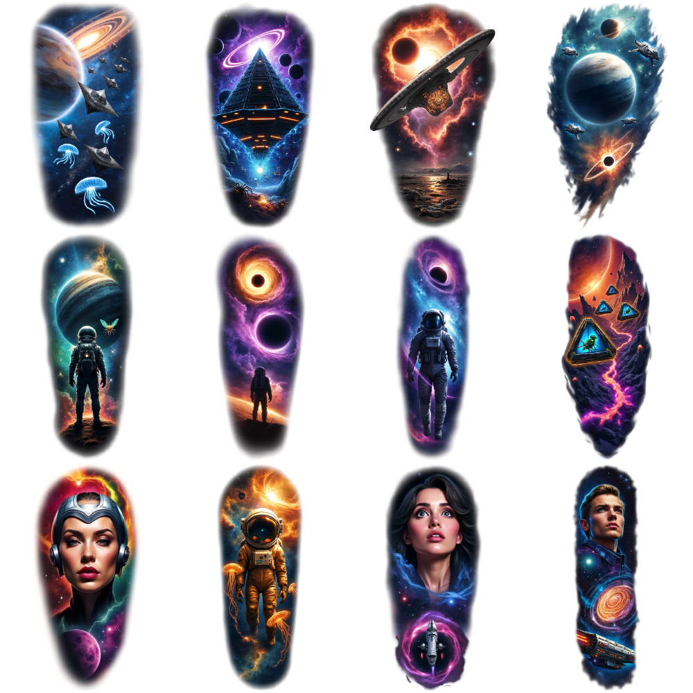 12 Realistic Temporary Tattoos Waterproof Long Lasting Body Stickers ...