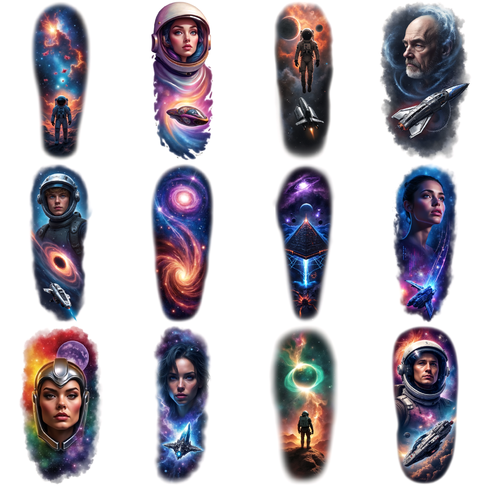 12 Realistic Temporary Tattoos Waterproof Long Lasting Body Stickers ...