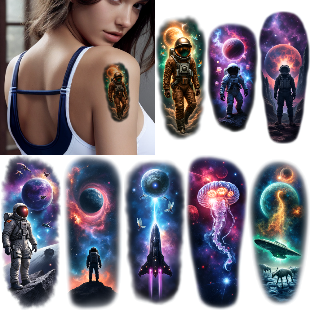 12 Realistic Temporary Tattoos Waterproof Long Lasting Body Stickers ...