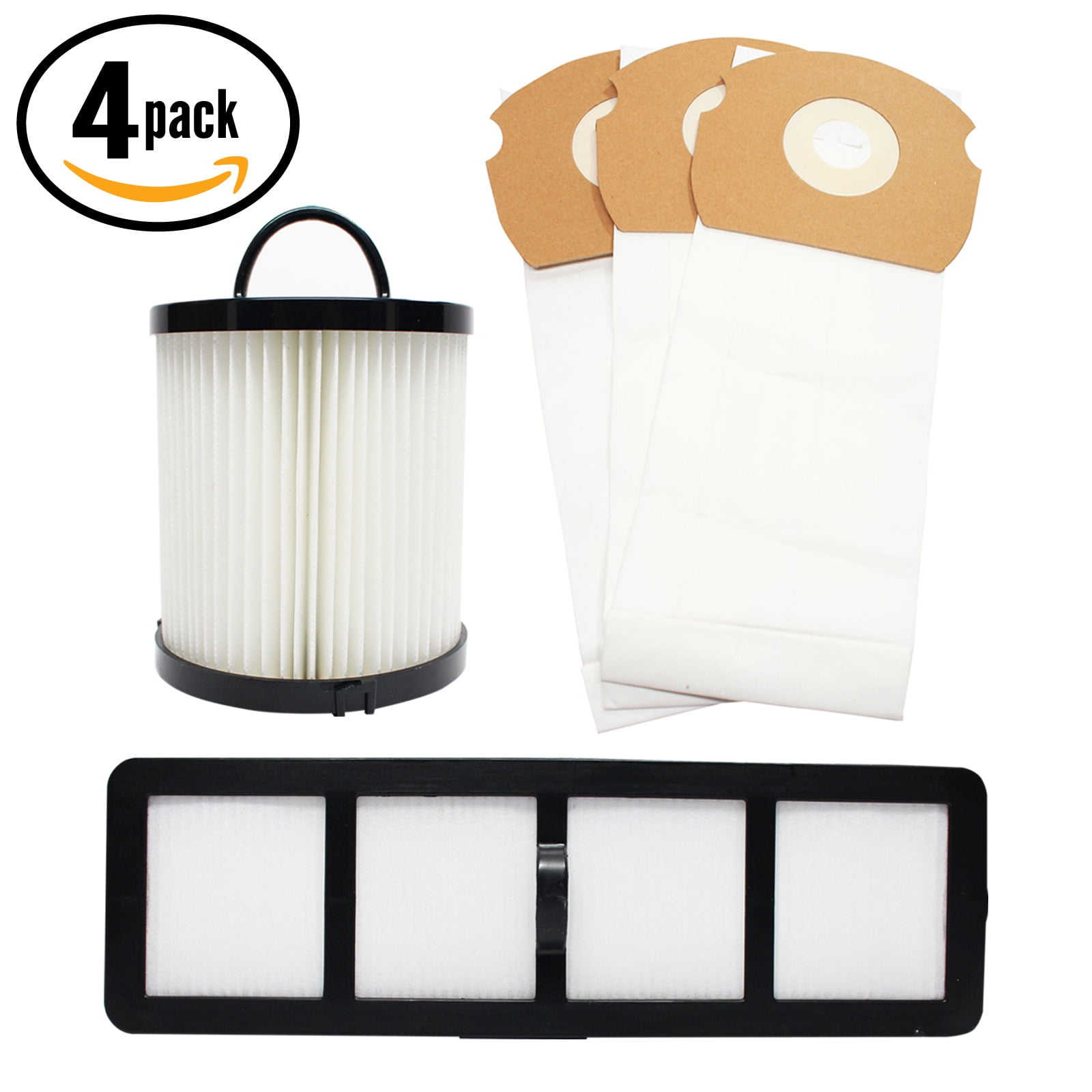 12 Replacement Eureka AirSpeed AS Vacuum Bags, 4 DCF-21 Dust Cup Filter ...