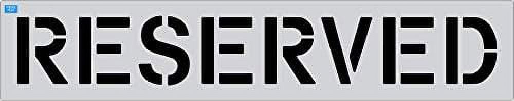 12" Reserved Stencil Parking Lot/Pavement Marking Stencil - Walmart.com