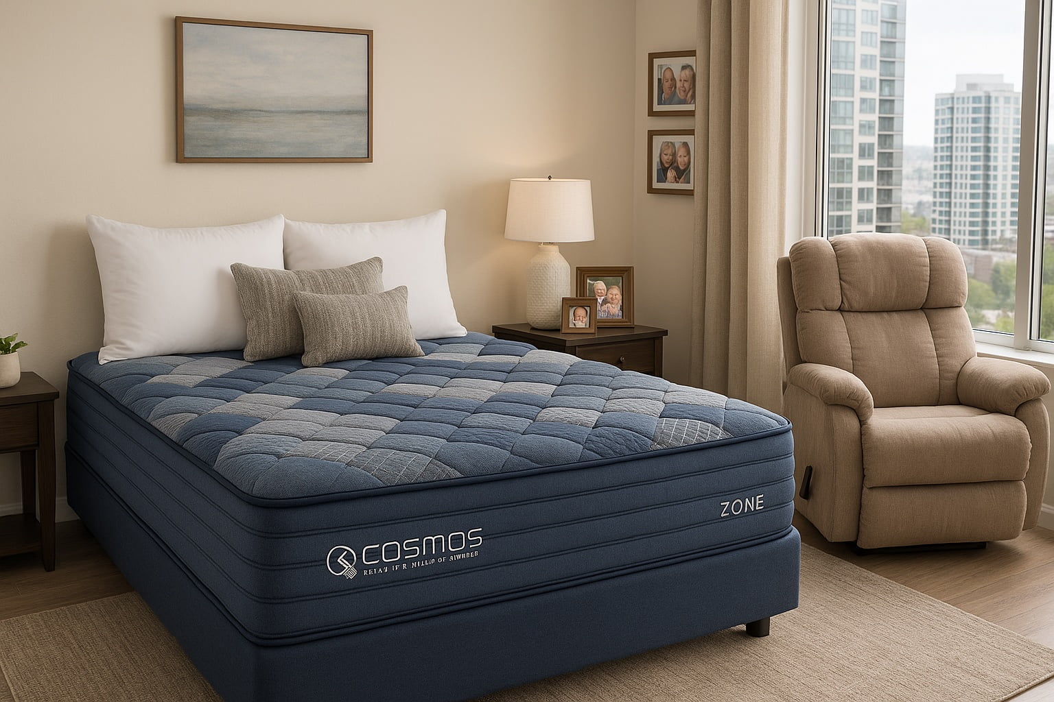 12" Restonic Hybrid Comfort Mattress - Pocket Spring Support, Memory ...