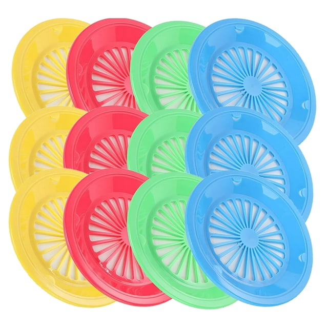 12 Reusable Plastic Paper Plate Holders,10 Inch Round Paper Plate ...