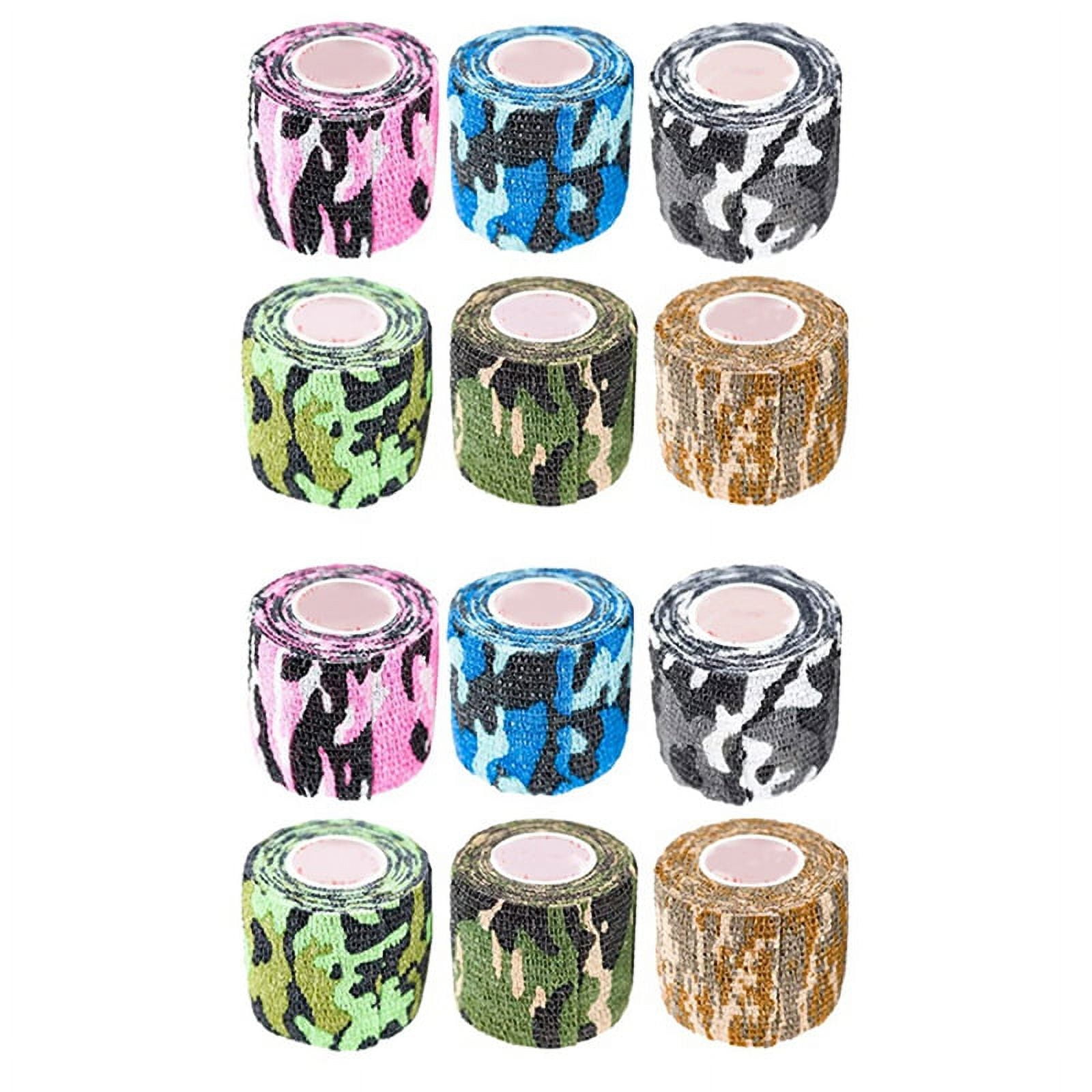 12 Roll Wrap Tape Bulk (Assorted and Camouflage Colors Random) Vet ...