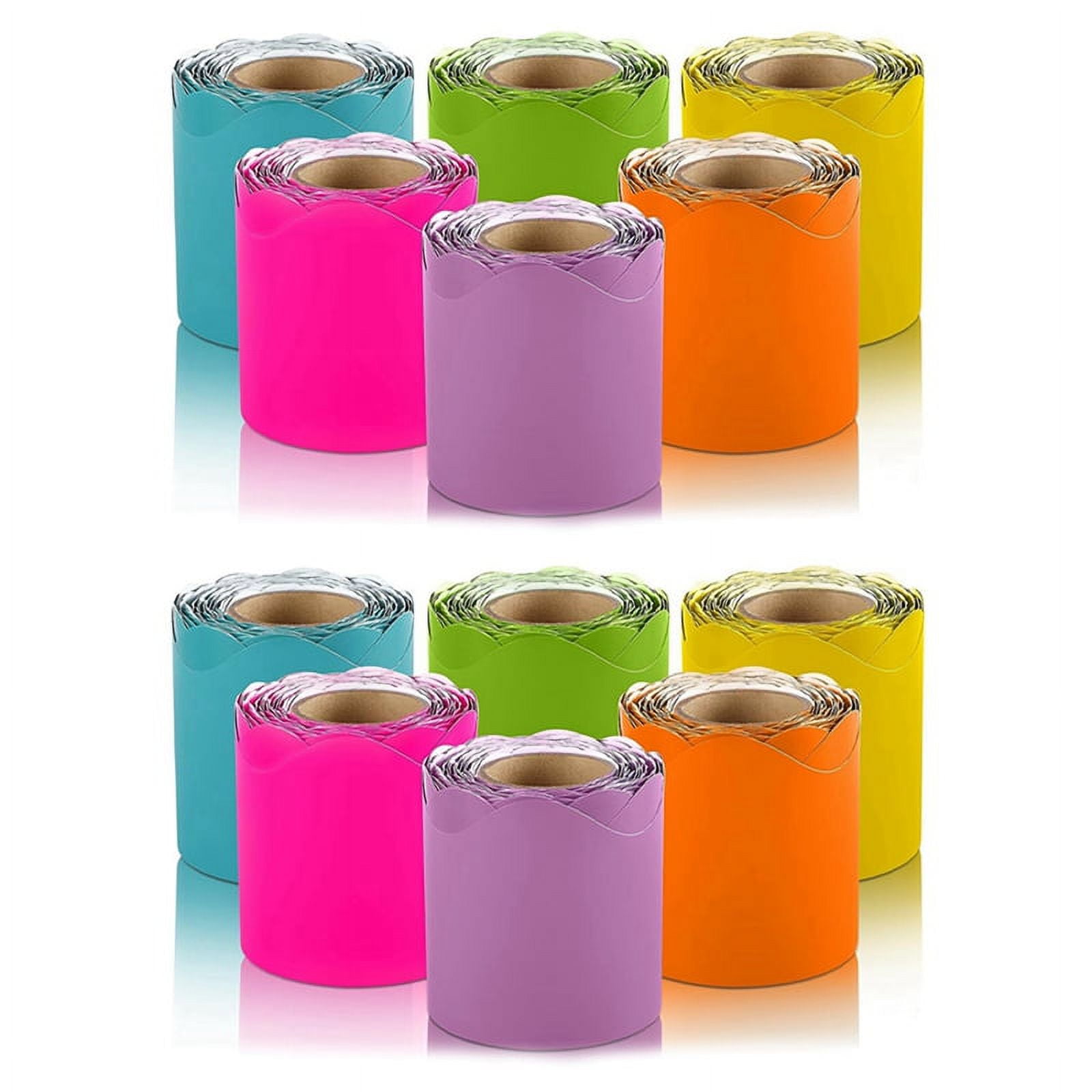 12 Rolls 198 Ft Bulletin Board Borders for Classroom, Paper Roll ...