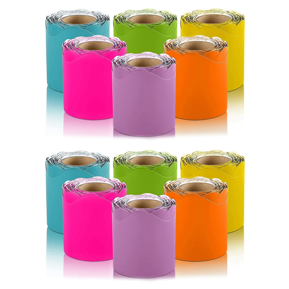 12 Rolls 198 Ft Bulletin Board Borders for Classroom, Paper Roll ...