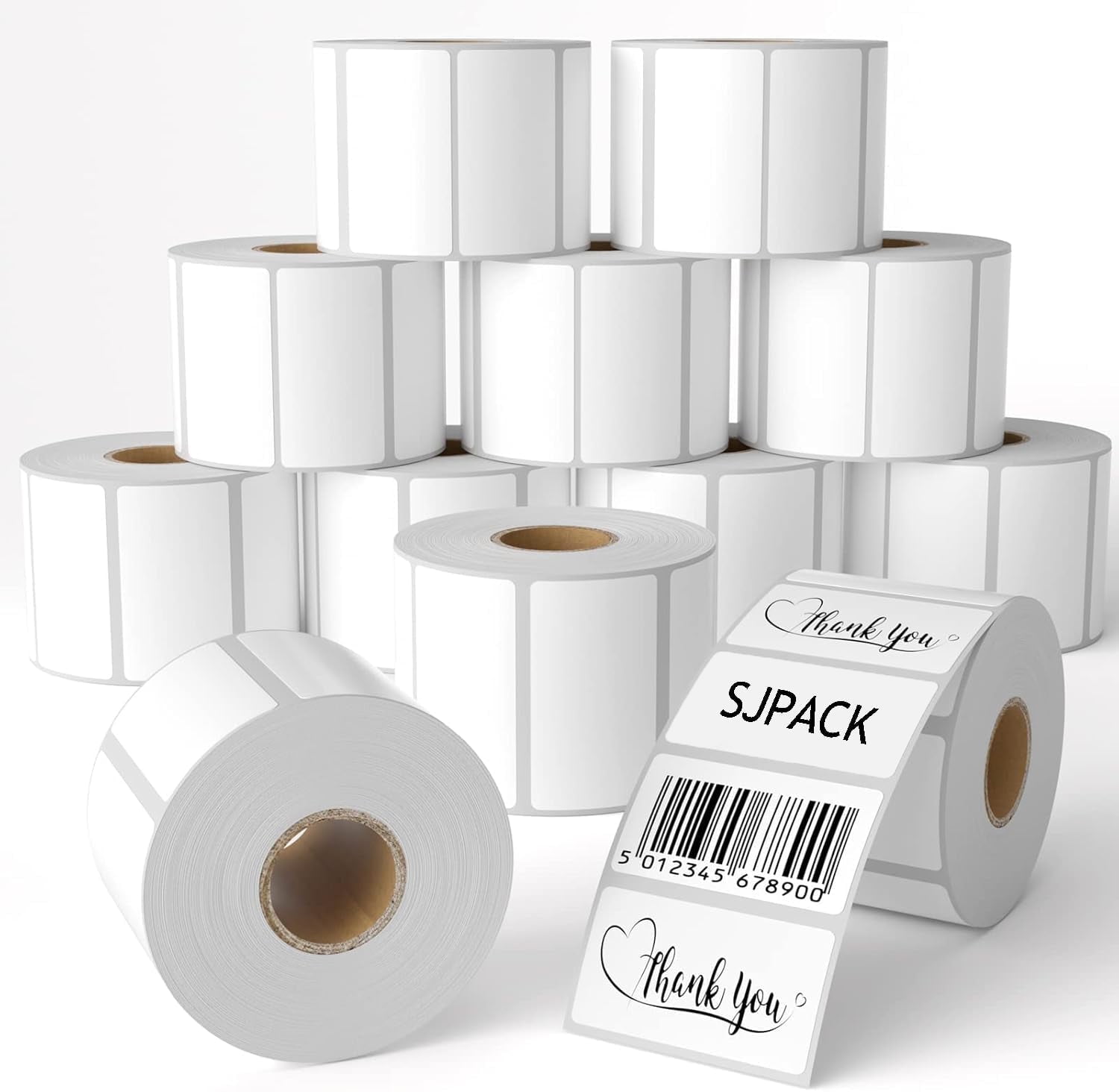 SJPACK 2.25" x 1.25" Direct Thermal Shipping Barcode Labels, 12000 ...
