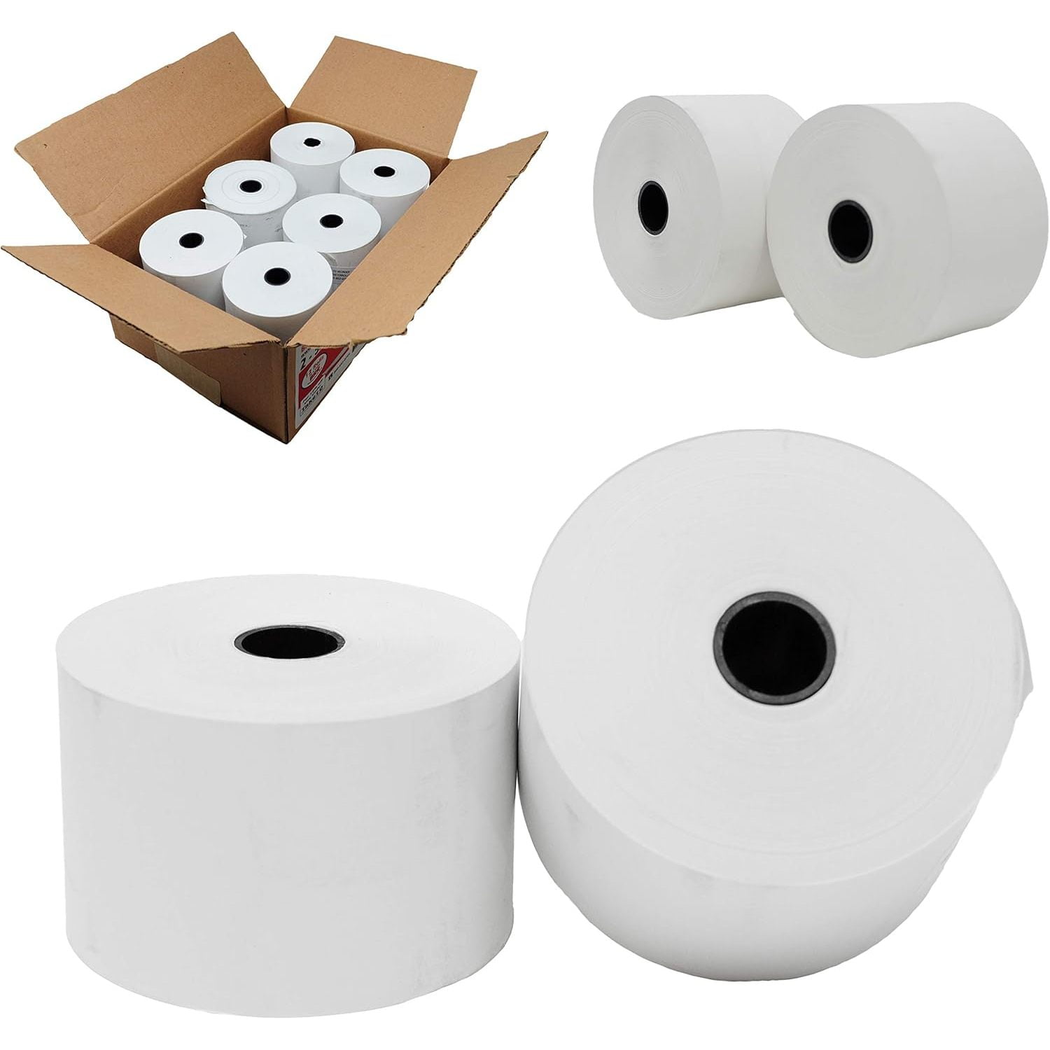 (12 Rolls) 2 5/16" x 400' thermal receipt paper rolls (ID-71MM - OD ...