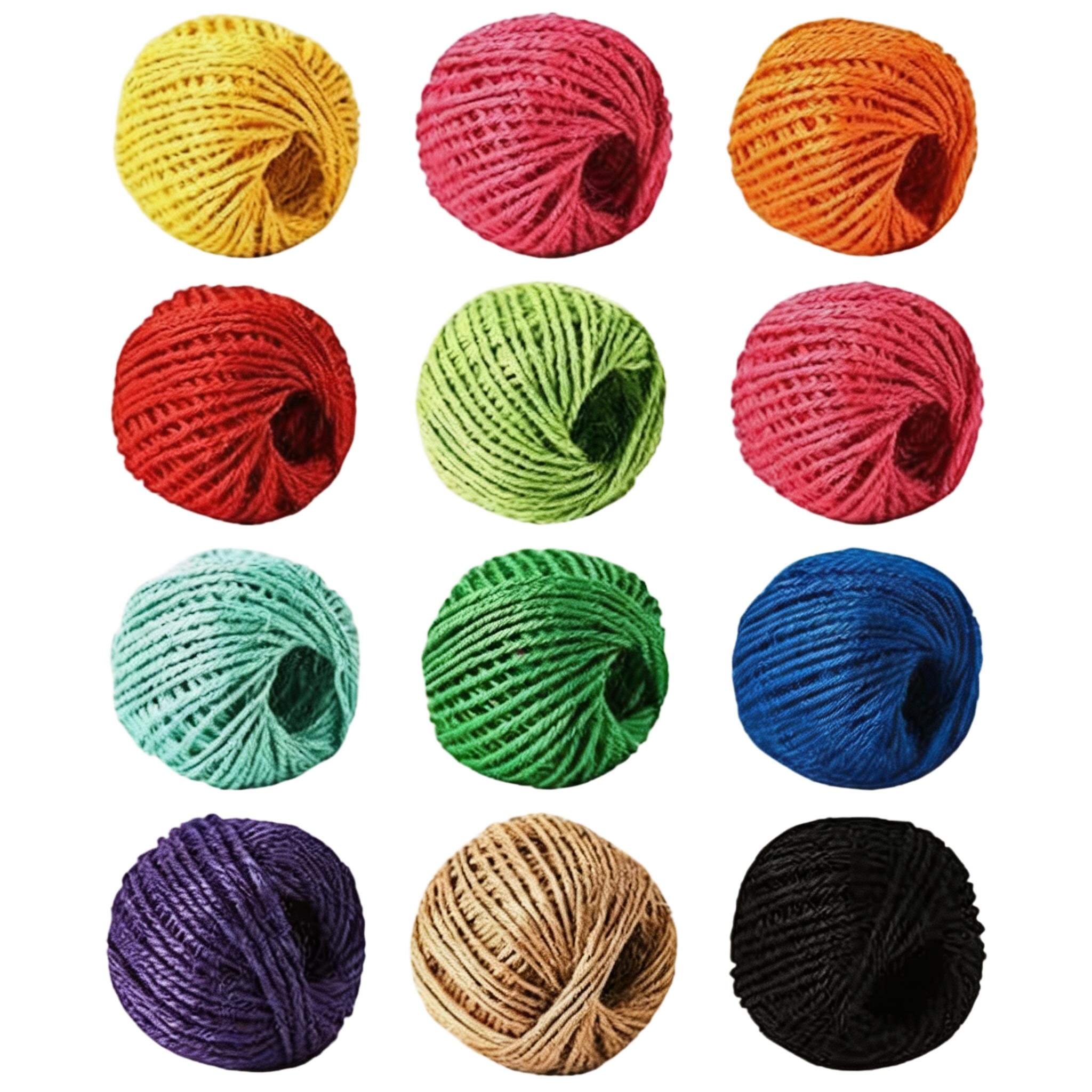 12-Rolls 2mm Colorful Natural Jute String Set, 984ft Total, Versatile ...