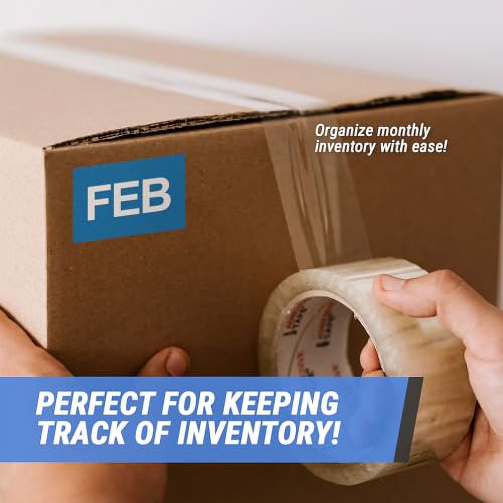 [12 Rolls - 3600 Labels - 3 x 2 inch] Large Rectangular, 12 Months of ...