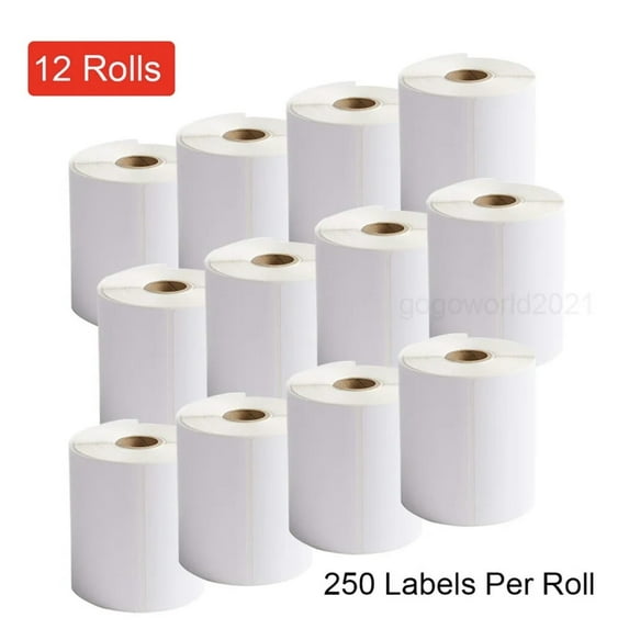 12 Rolls- 4x6 250/Roll Direct Thermal Shipping Labels For Zebra & Rollo ...