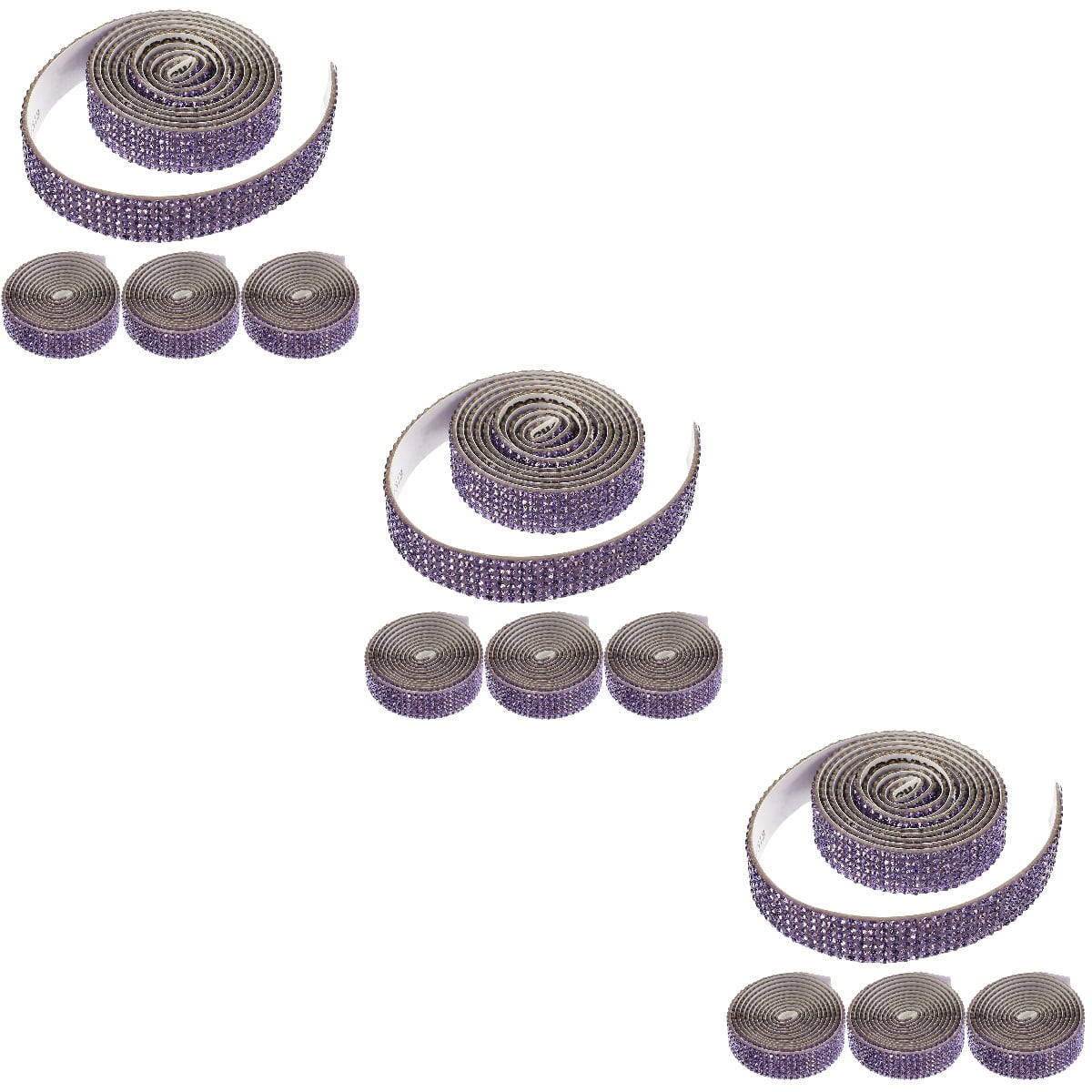 12 Rolls Adhesive Rhinestone Stickers Rhinestones Ribbon Bridal Belt ...