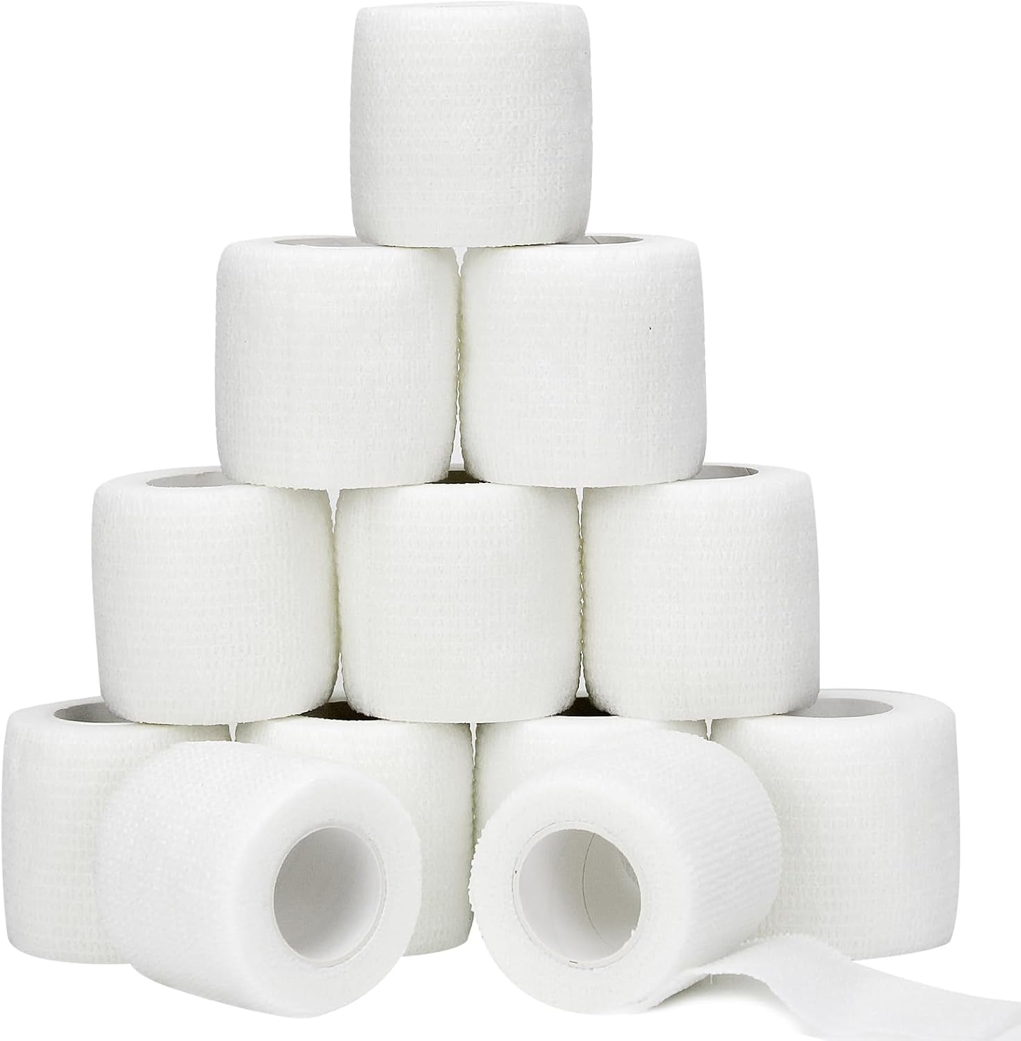 12 Rolls Athletic Pre Wrap Tape,2 Inch x 5 Yards Self Adhesive Bandage ...