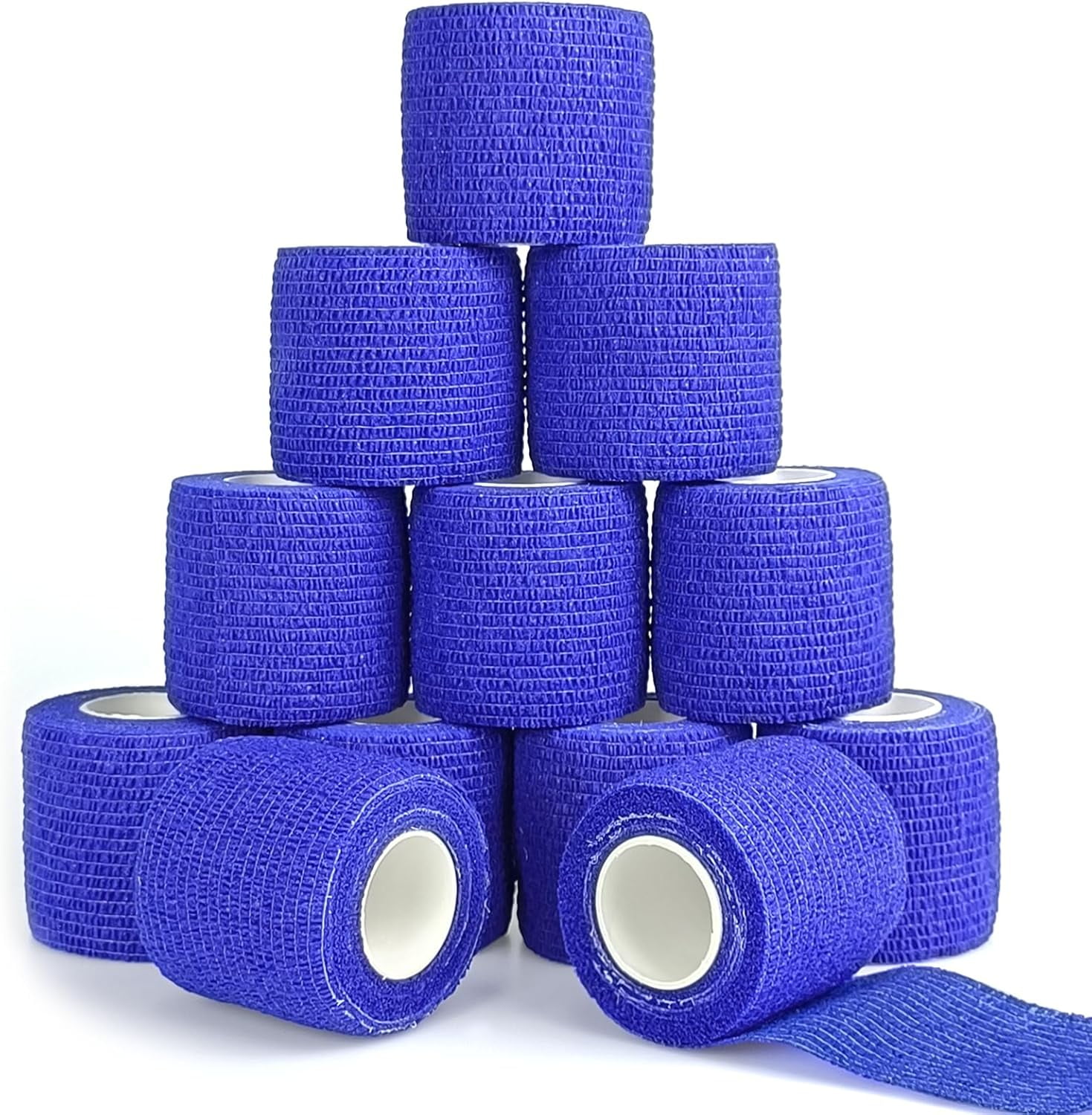 12 Rolls Athletic Pre Wrap Tape,2 Inch x 5 Yards Self Adhesive Bandage ...