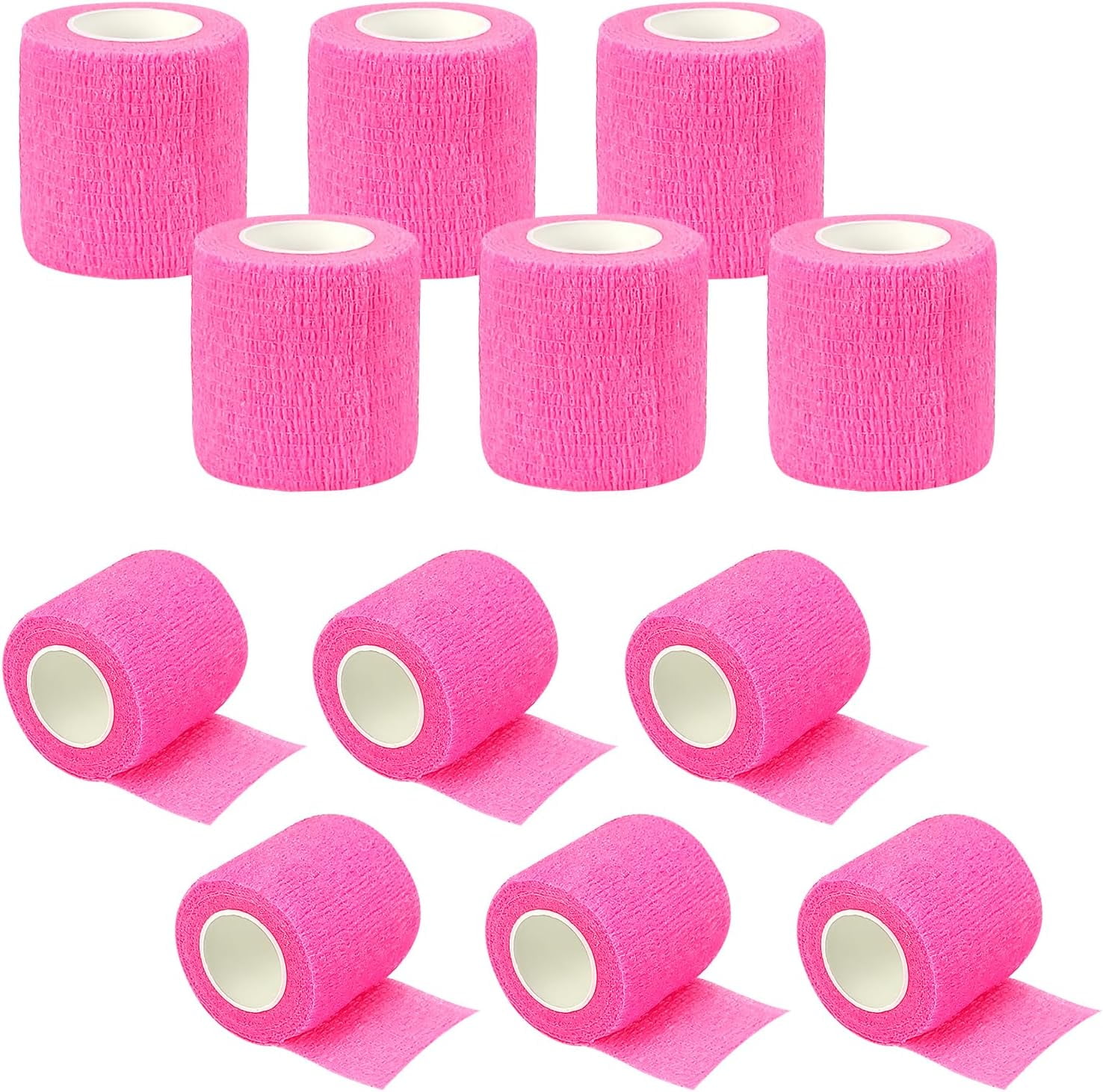 12 Rolls Athletic Pre Wrap Tape,2 Inch x 5 Yards Self Adhesive Bandage ...