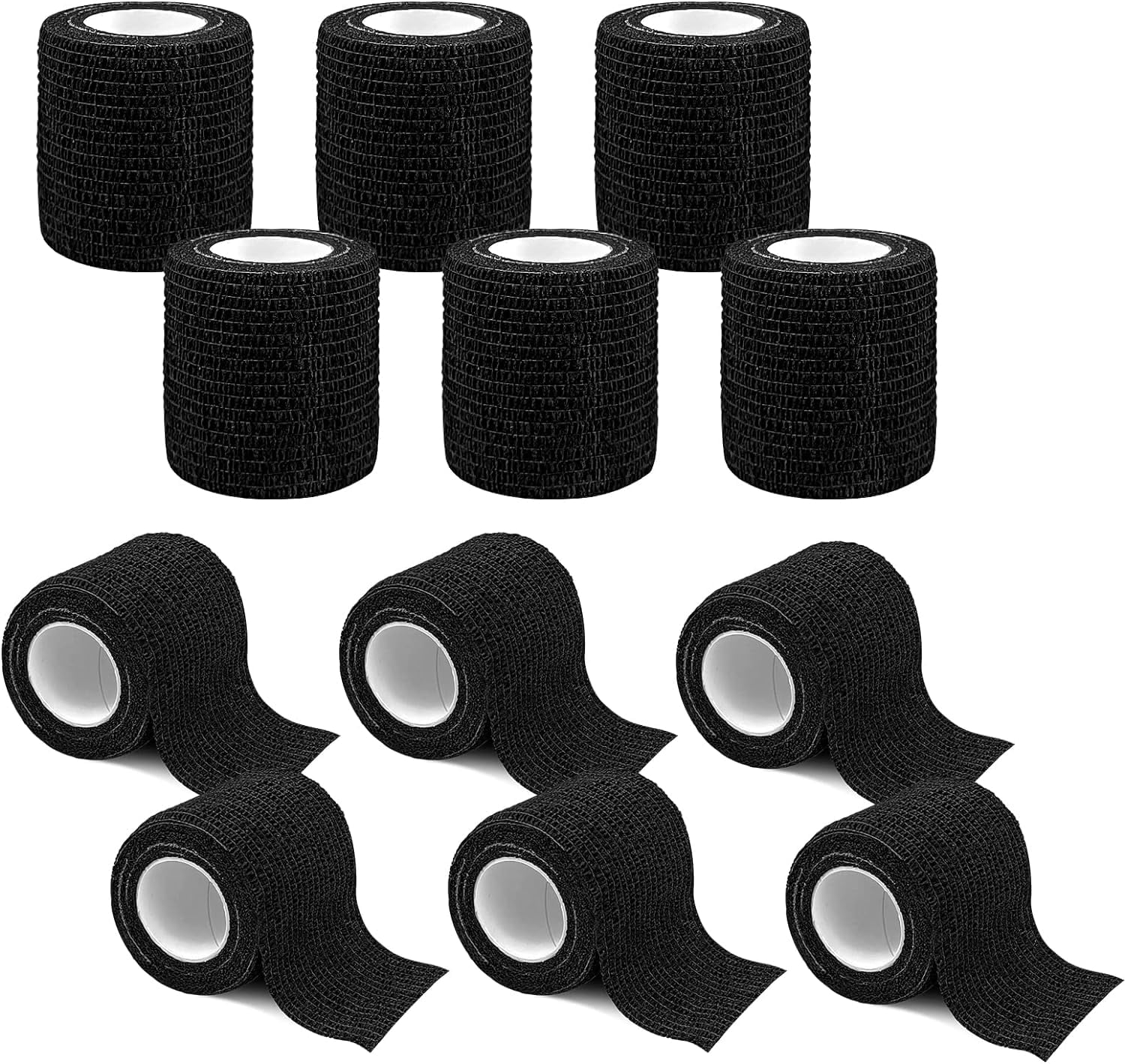 12 Rolls Athletic Pre Wrap Tape,2 Inch x 5 Yards Self Adhesive Bandage ...