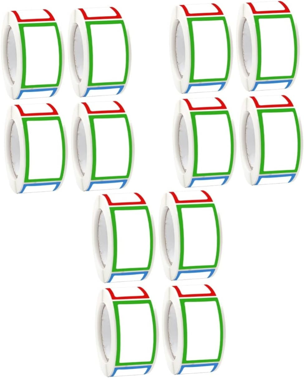 12 Rolls Color Blank Stickers Blank Gift Tags Gift Label Gift Stickers ...