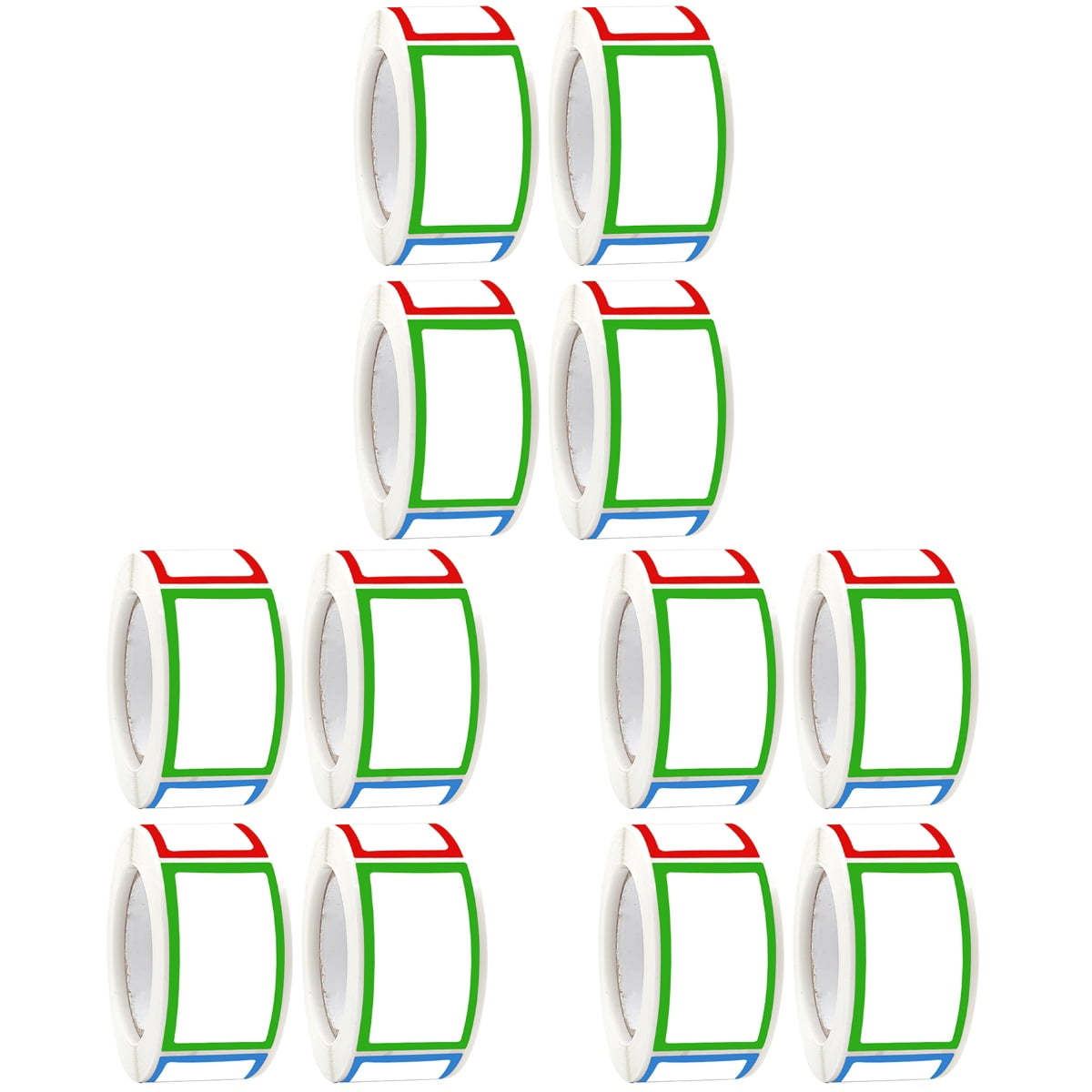 12 Rolls Color Blank Stickers Name Tags Colored Mason Jars Labels for ...