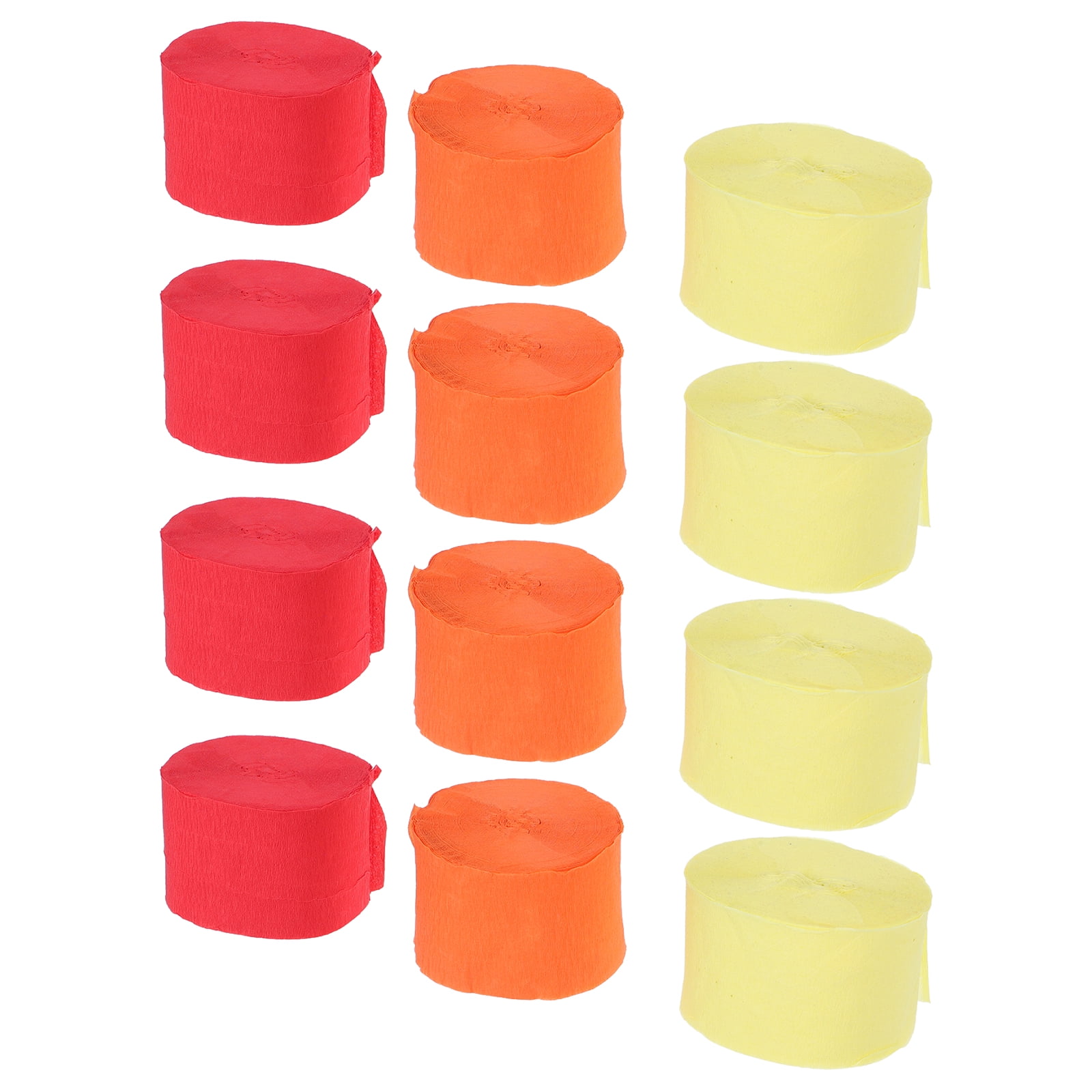 12 Rolls Colored Crepe Paper Ribbon Party Streamer Decor Multipurpose ...