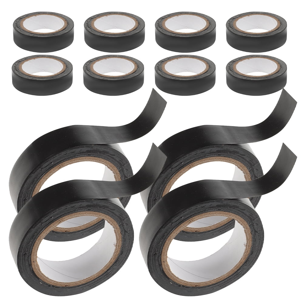 12 Rolls Electrical Tape Black Tape Insulating Tape Pvc Tape Light ...
