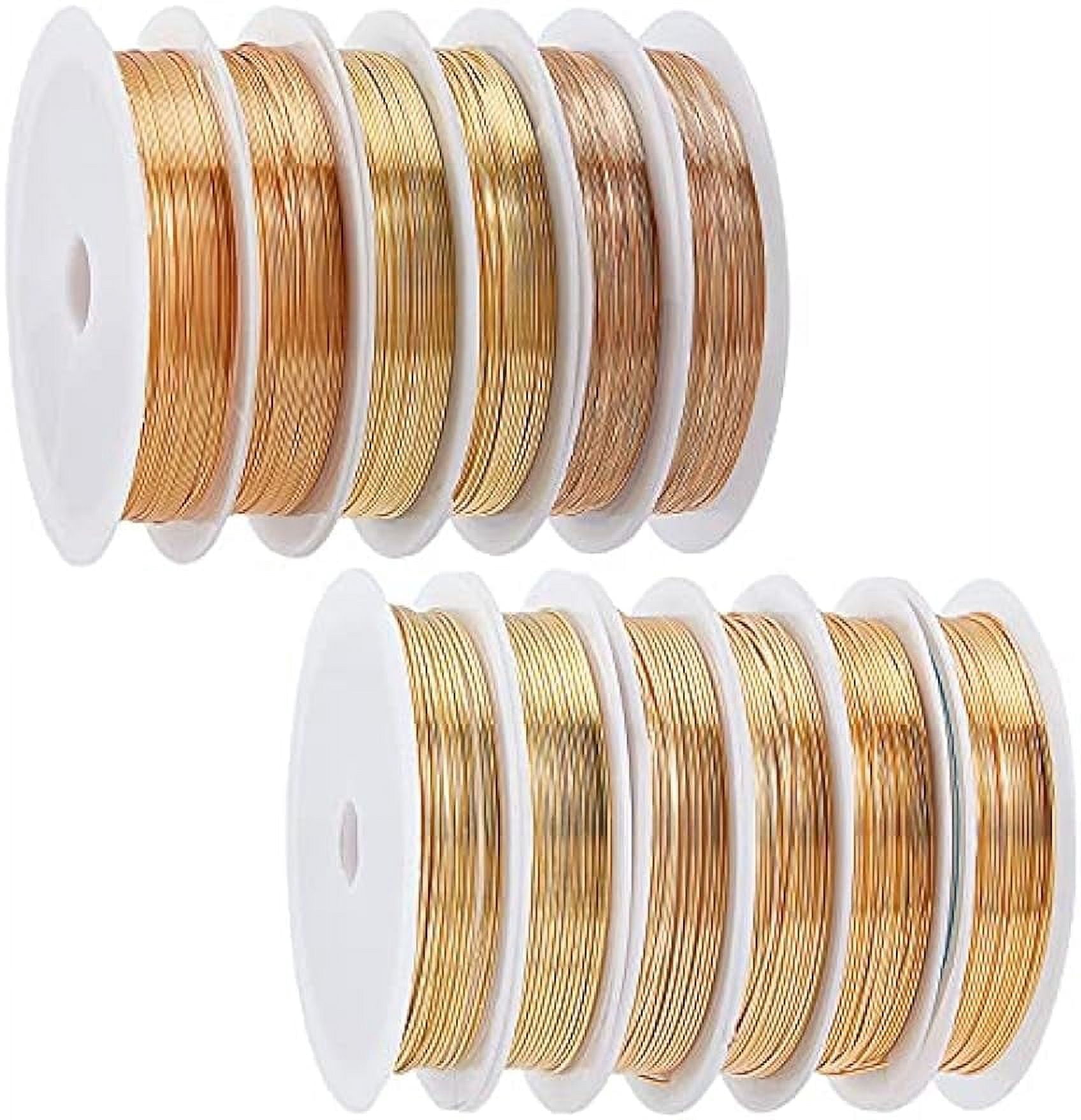 12 Rolls Jewelry Copper Wire Gold Jewelry Beading Wire Craft Making ...