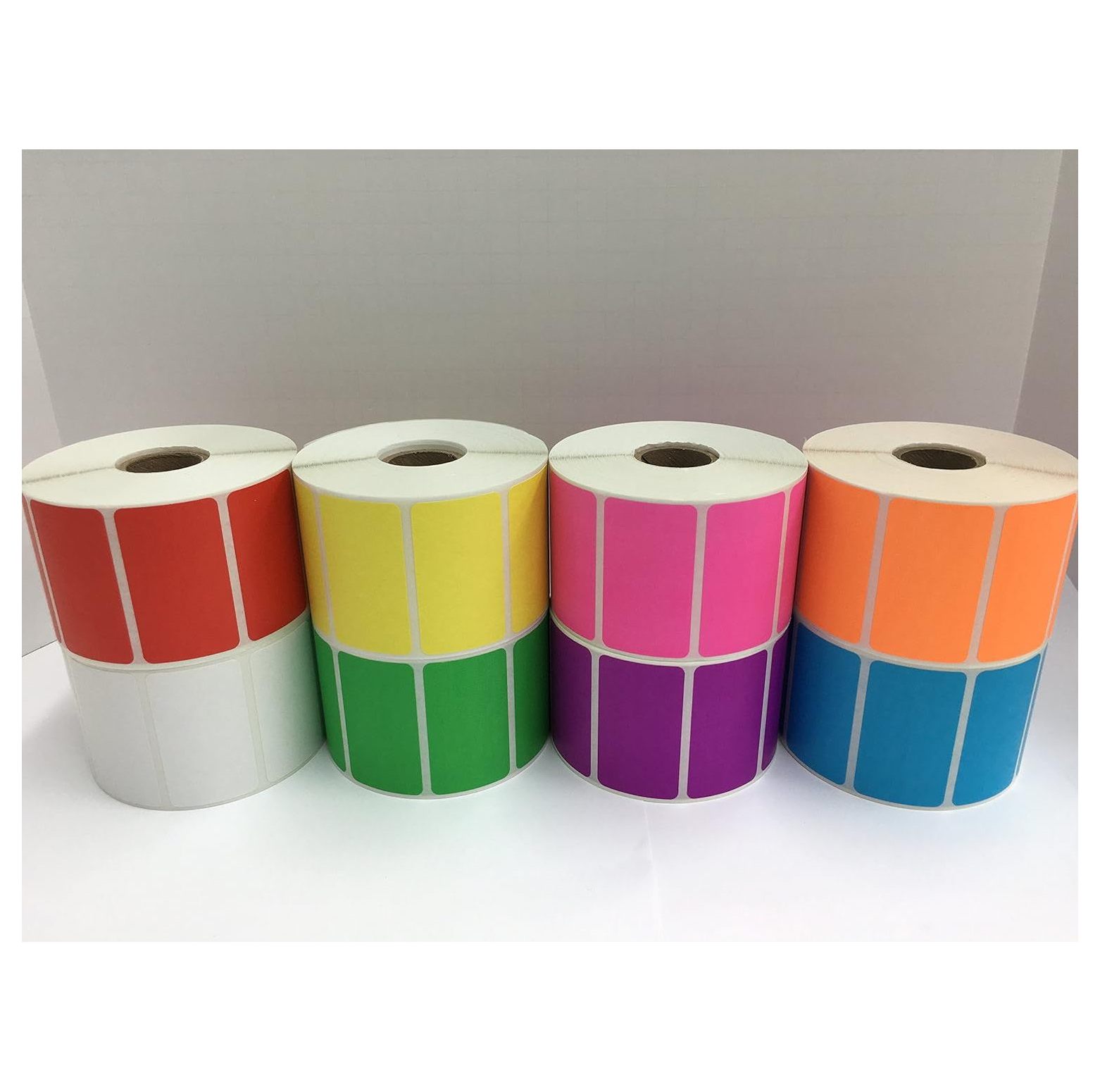 12 Rolls Orange 2.25x1.25 Direct Thermal 1000 Labels Per Roll for Zebra ...