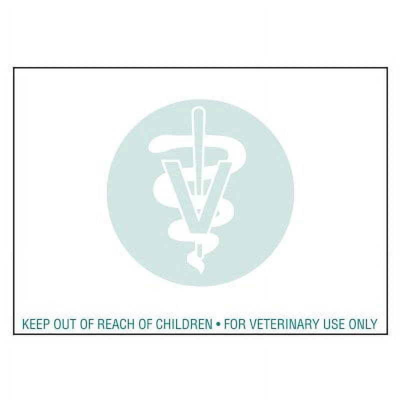 12 Rolls RJS Brand Veterinary Prescription Labels with Green Caduceus ...