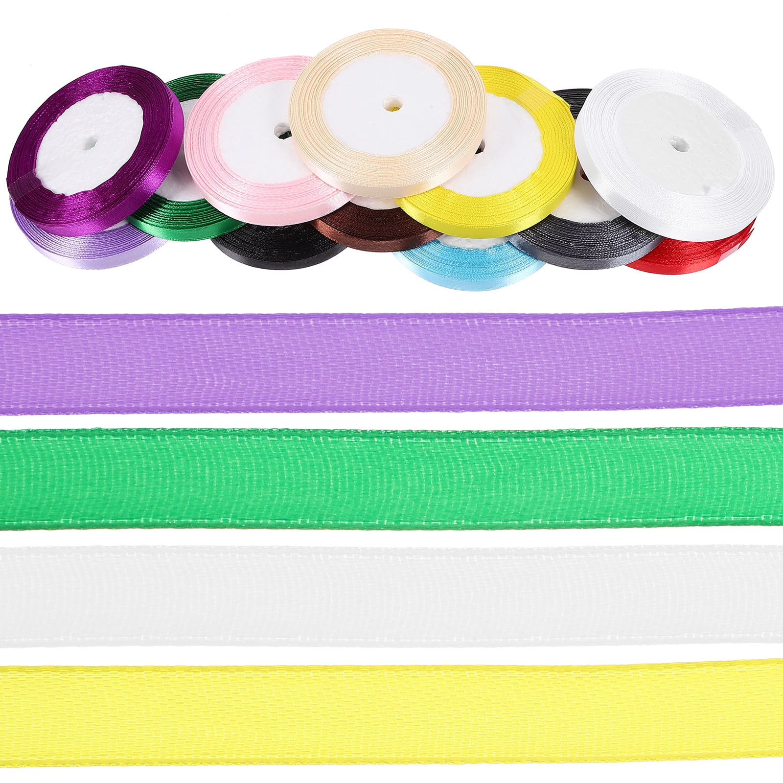 MEIBUTYUP Multi-Color Polyester Craft Ribbons for Projects, Wrapping ...