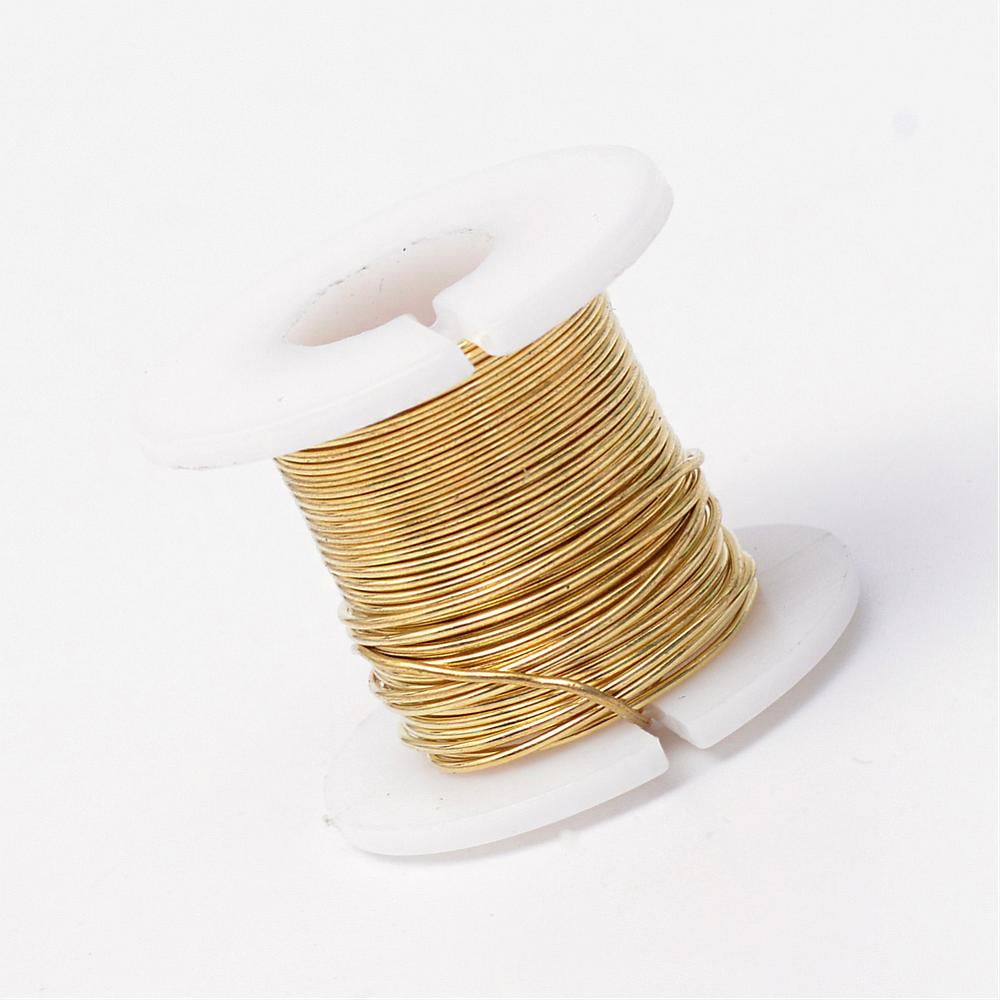 12 Rolls Round Copper Jewelry Wire Gold 28 Gauge 0.3mm 9 Feet(3 Yards ...