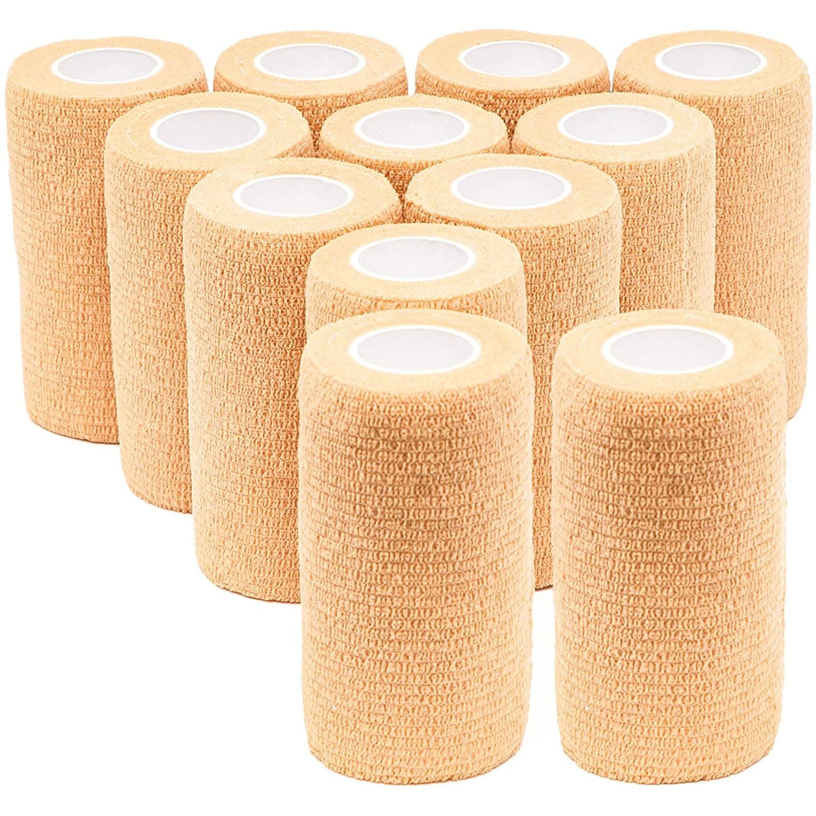 12 Rolls Self Adhesive Bandage Wraps, 4 Inch x 5 Yards Cohesive Vet ...