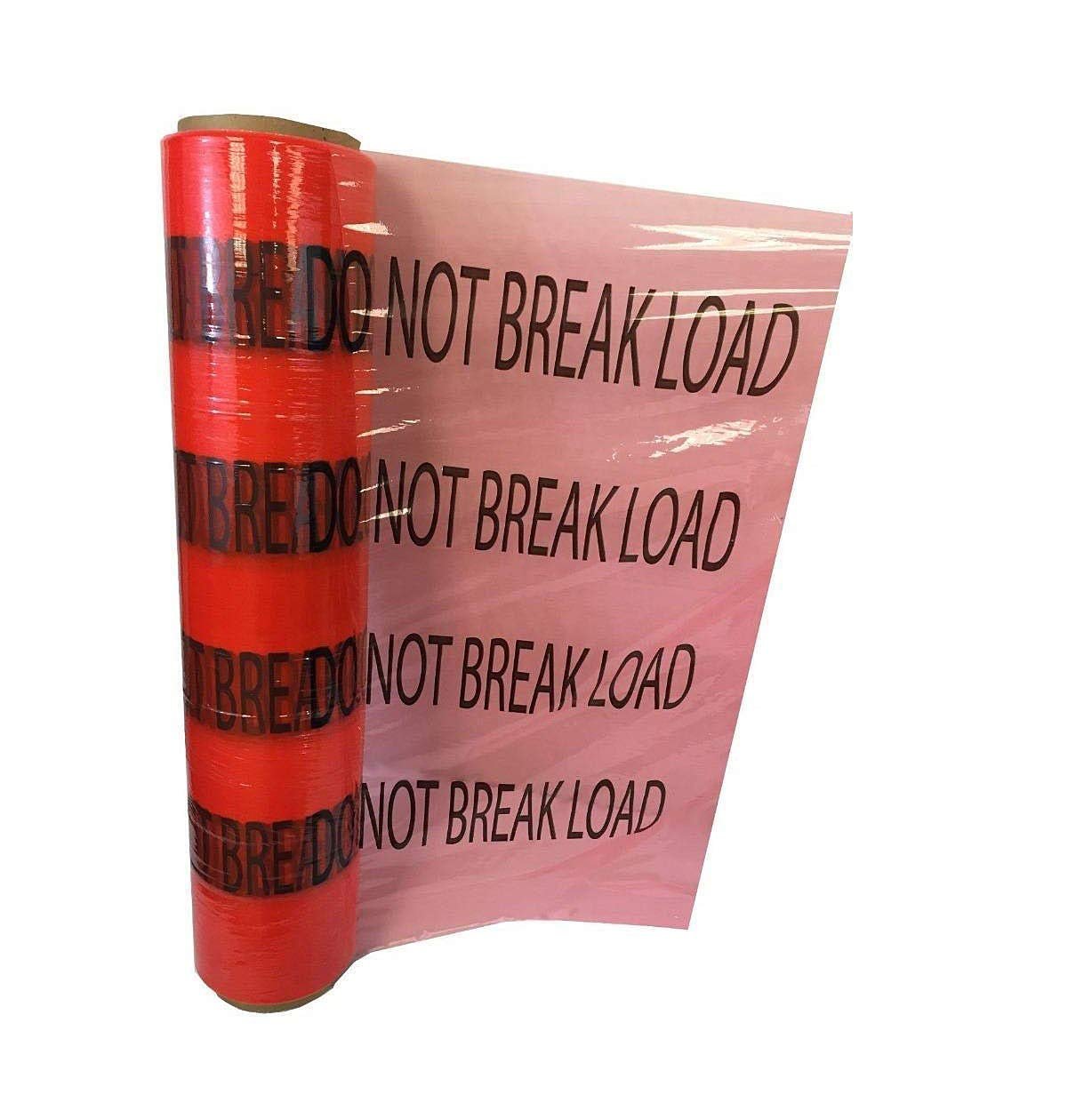 Red Printed Pallet Stretch Wrap, Do Not Break Load, 12 Count, 5 in x ...