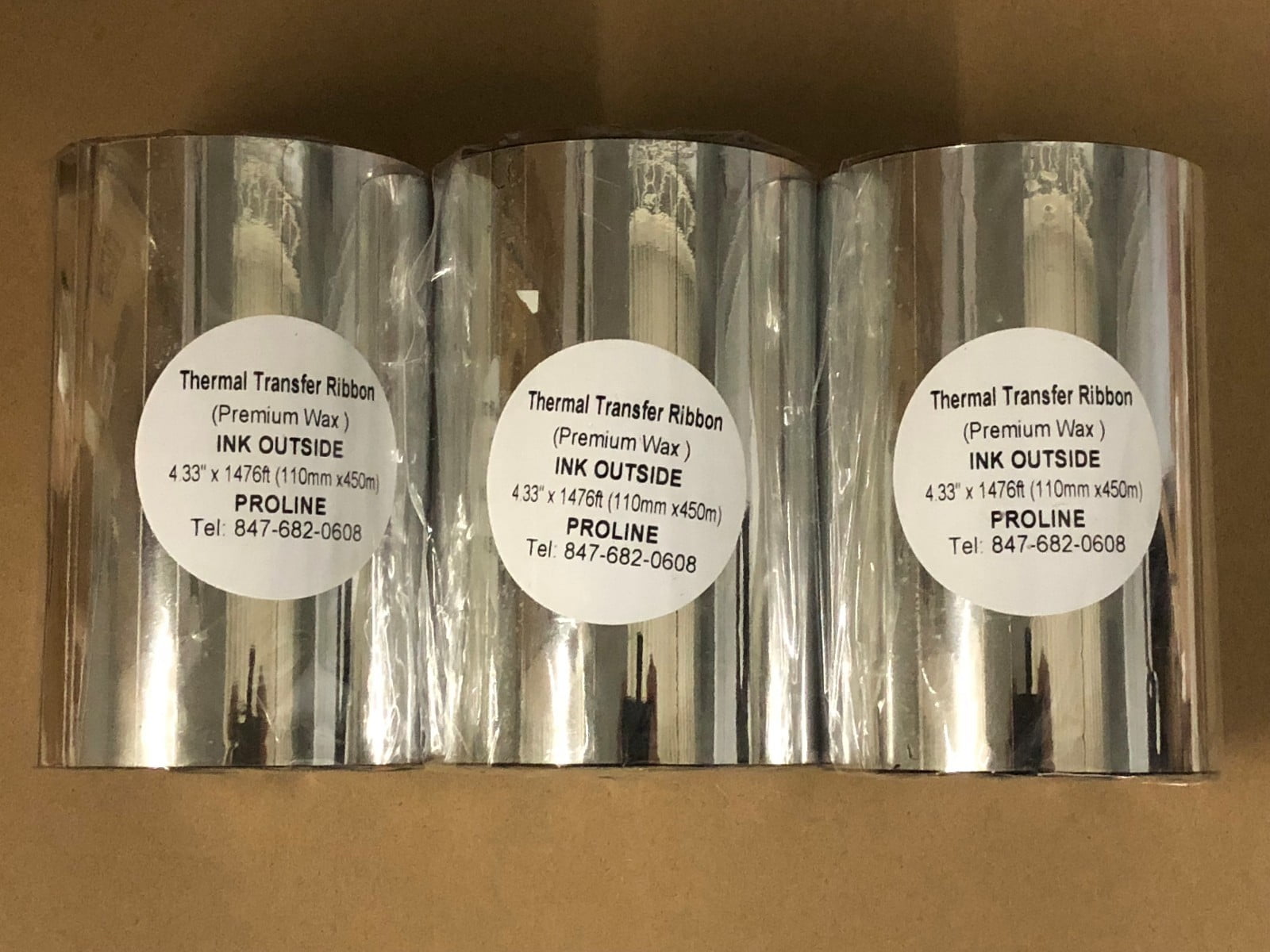 12 Rolls Thermal Transfer Ribbons 4.33"x1476' for Zebra Datamax Sato TT ...