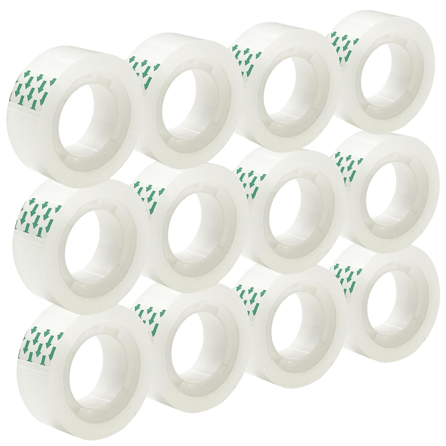12 Rolls Transparent Tape Refills 3/4-Inch x 720 inch, 1 inch Core ...