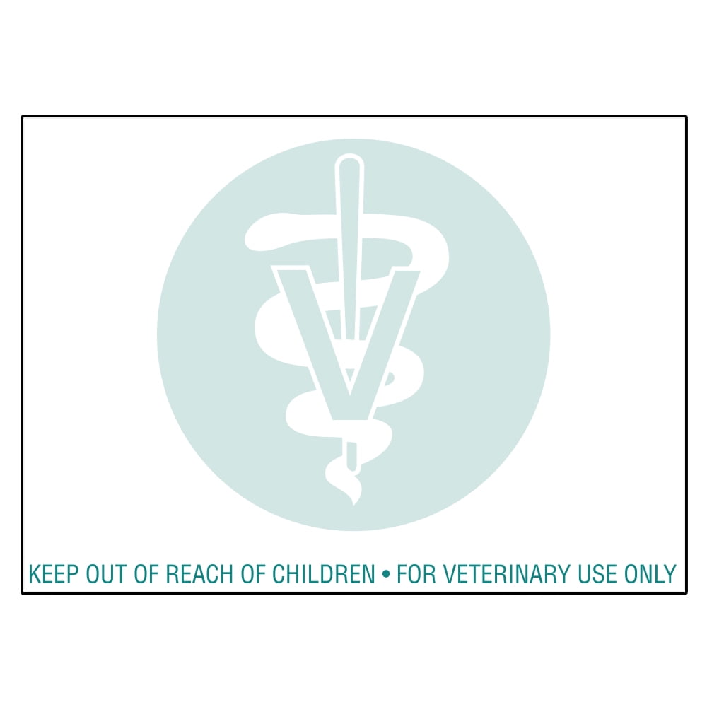 RJS Brand 12 Rolls Veterinary Prescription Labels, Green Caduceus ...