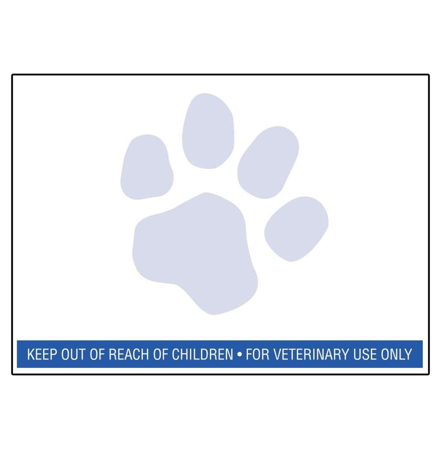12 Rolls of RJS Brand Veterinary Prescription Labels with Blue Paw ...