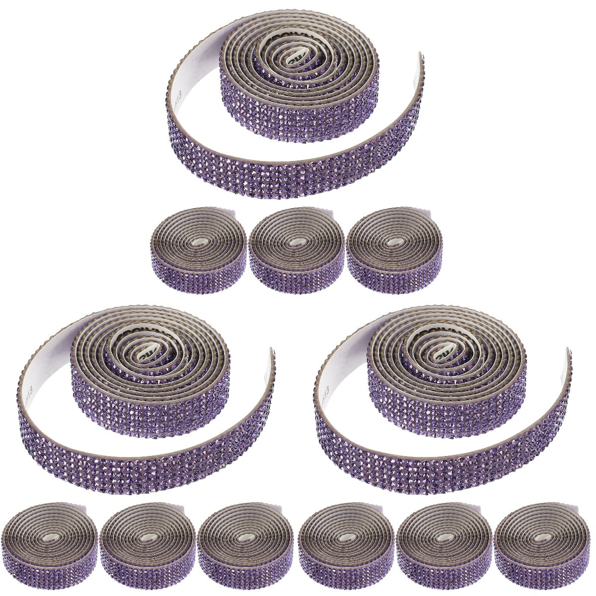 12 Rolls of Rhinestone Belt Sewing Applique DIY Sewing Adhesive Patch ...