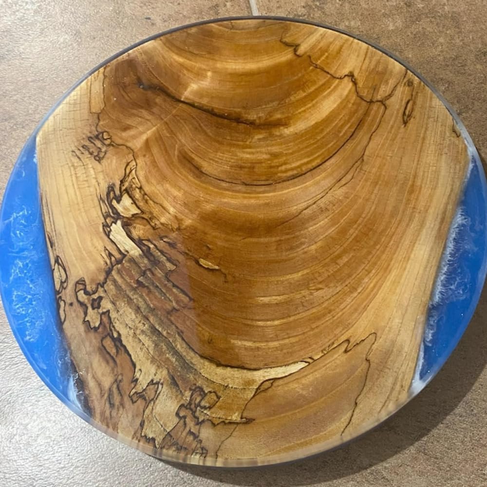 12" Rotating Lazy Susan with River Scene, Serving Tray, Handmade ...
